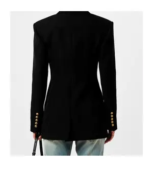 Balmain Single Breasted Blazer With Gold Buttons