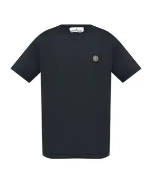 Stone Island Compass Patch Crewneck T-shirt - Navy Blue