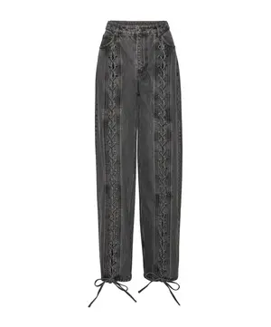 ROTATE BY BIRGER CHRISTENSEN Dixie Straight Leg Jeans - Black