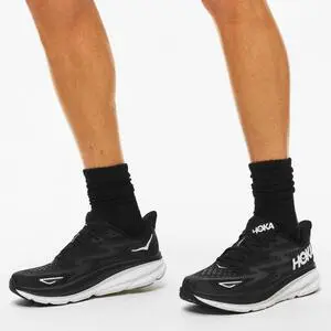 Hoka One One Lightweight Cushioned Running Sneakers - Black
