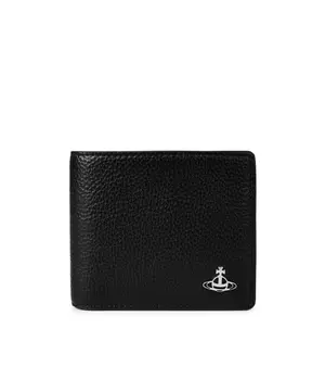 VIVIENNE WESTWOOD Textured Leather Milano Billfold Wallet - Black