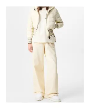 Moncler Logo Detail Wide Leg Sweatpants - Nude
