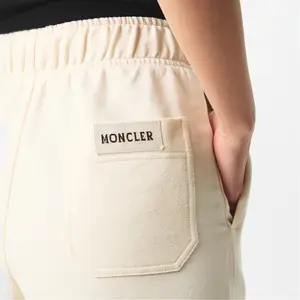 Moncler Logo Detail Wide Leg Sweatpants - Nude