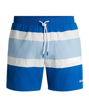 Hugo Boss Striped Shorts - Blue
