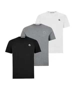 Moncler Logo T-shirt Three-pack - Black
