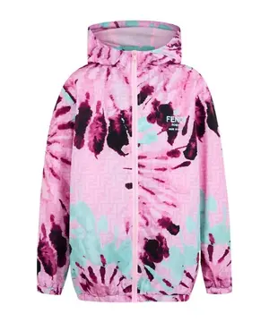 Fendi Zigzag Printed Casual Jacket - Pink