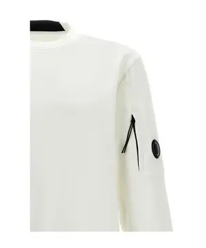 C.P. COMPANY Diagonal Raised Fleece Crewneck Lens Sweatshirt