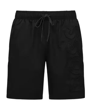 Hugo Boss Solid Color Sports Shorts - Black