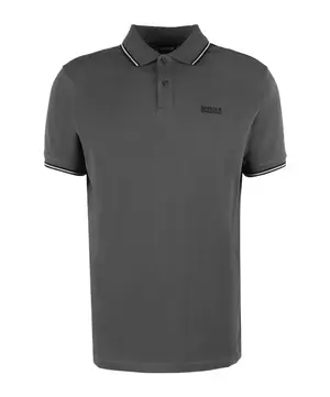 Barbour Evan Tipped Short-sleeved Polo Shirt - Asphalt