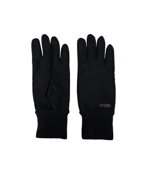 Hugo Boss Dark Heather Five-finger Warm Gloves - Black