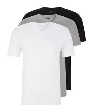 Hugo Boss V-neck T-shirts - White