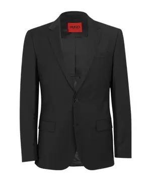 Hugo Boss Henry Flex Single-breasted Suit Jacket - Black