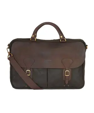 Barbour Double Handle Briefcase - Olive
