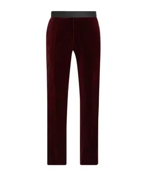 Hugo Boss Cotton Slim Fit Suit Trousers - Brown