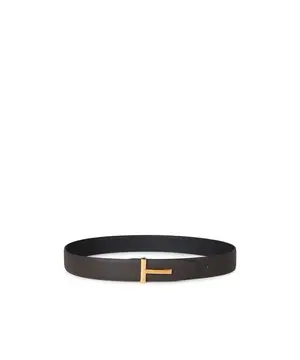 TOM FORD T-shaped Double-sided Leather Belt - Black