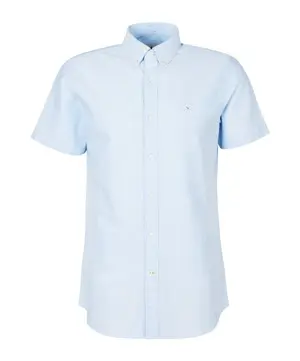 Barbour Oxford Short Sleeve Tailored Shirt - Blue