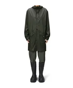 Rains Hooded Long Raincoat