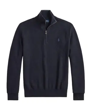 Polo Ralph Lauren Quarter Zip Knit Sweater - Black