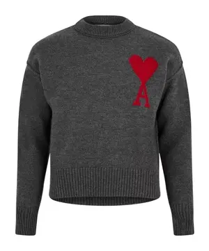 AMI Paris De Coeur Sweatshirt - Black