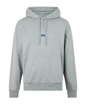Hugo Boss Logo Label Hoodie - Gray