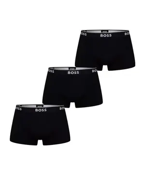 Hugo Boss Boss Bodywear 3-pack Boxer Shorts With Logo Detail - Black
