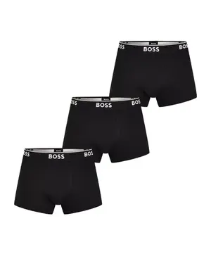 Hugo Boss Boss Bodywear 3 Pack Boxer Briefs With Logo Detail - Black