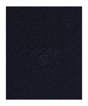 Barbour Half-zip Jumper With Checked Lining - Navy