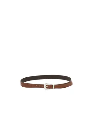 Brunello Cucinelli Embossed Buckle Belt - Brown