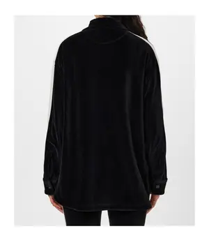 Palm Angels Long Sleeve Jacket With Logo And Side Stripes