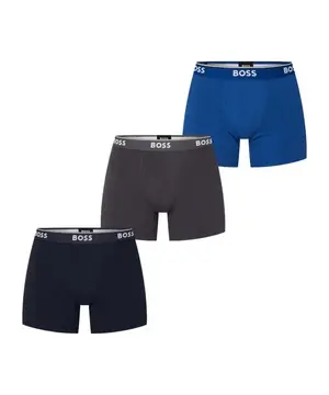 Hugo Boss Boss Bodywear 3 Pack Boxer Briefs With Logo Detail - Black