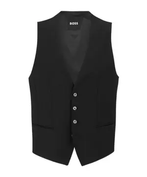 Hugo Boss Slim-fit Waistcoat - Black