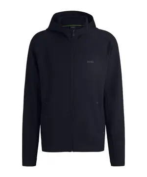 Hugo Boss Sicon Active Green Moisture-wicking Tracksuit Top - Black
