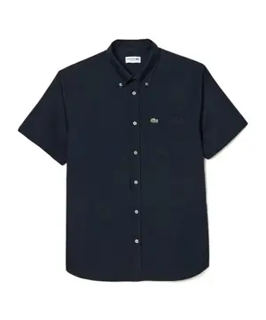 Lacoste Short Sleeve Oxford Shirt - Black