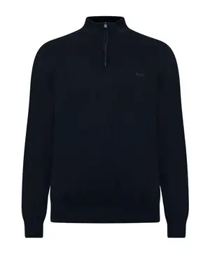 Hugo Boss Minimalist High-quality Half-zip Sweater - Black