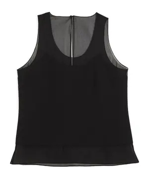 Michael Kors Mesh Layered Sleeveless Top - Black