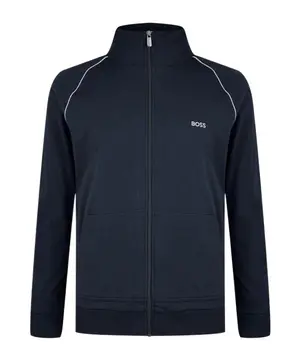 Hugo Boss Mixmatch Full Zipped Fleece Jacket - Black