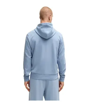 Hugo Boss Green Full-zip Hoodie With Adjustable Drawstring Hood