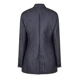 Off-White Pinstripe Tailored Jacket