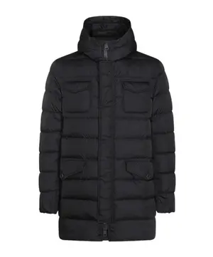 Herno Hooded Long-sleeved Cotton Jacket