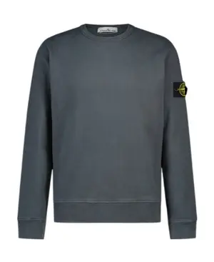 Stone Island Logo Patch Crewneck Sweatshirt - Leaden