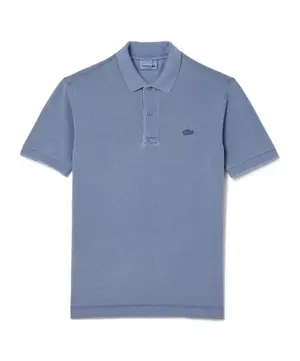Lacoste Classic-fit Natural Dye Polo Shirt - Blue