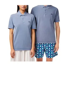 Lacoste Classic-fit Natural Dye Polo Shirt - Blue