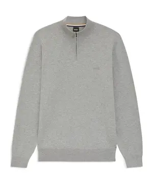 Hugo Boss Simple And High-quality Knitted Sweater - Gray