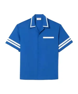 Lacoste Relaxed-fit Print Back Shirt - Blue