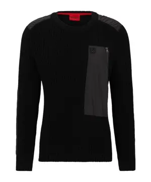 Hugo Boss Ribbed Jumper - Black