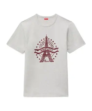 Kenzo Eiffel Tower Design Slim T-shirt - Light Gray
