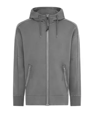 C.P. COMPANY Goggle Full-zip Hoodie - Gray