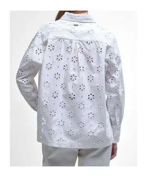 Barbour Melissa Shirt With English Floral Embroidery