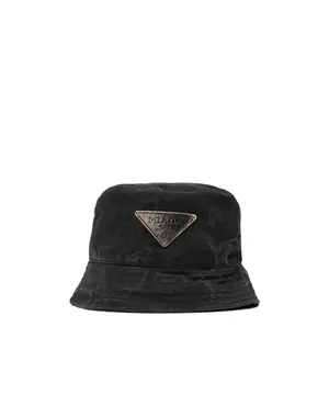 Prada Canvas Bucket Hat - Black