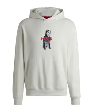 Hugo Boss Animal Graphic Hoodie - Gray